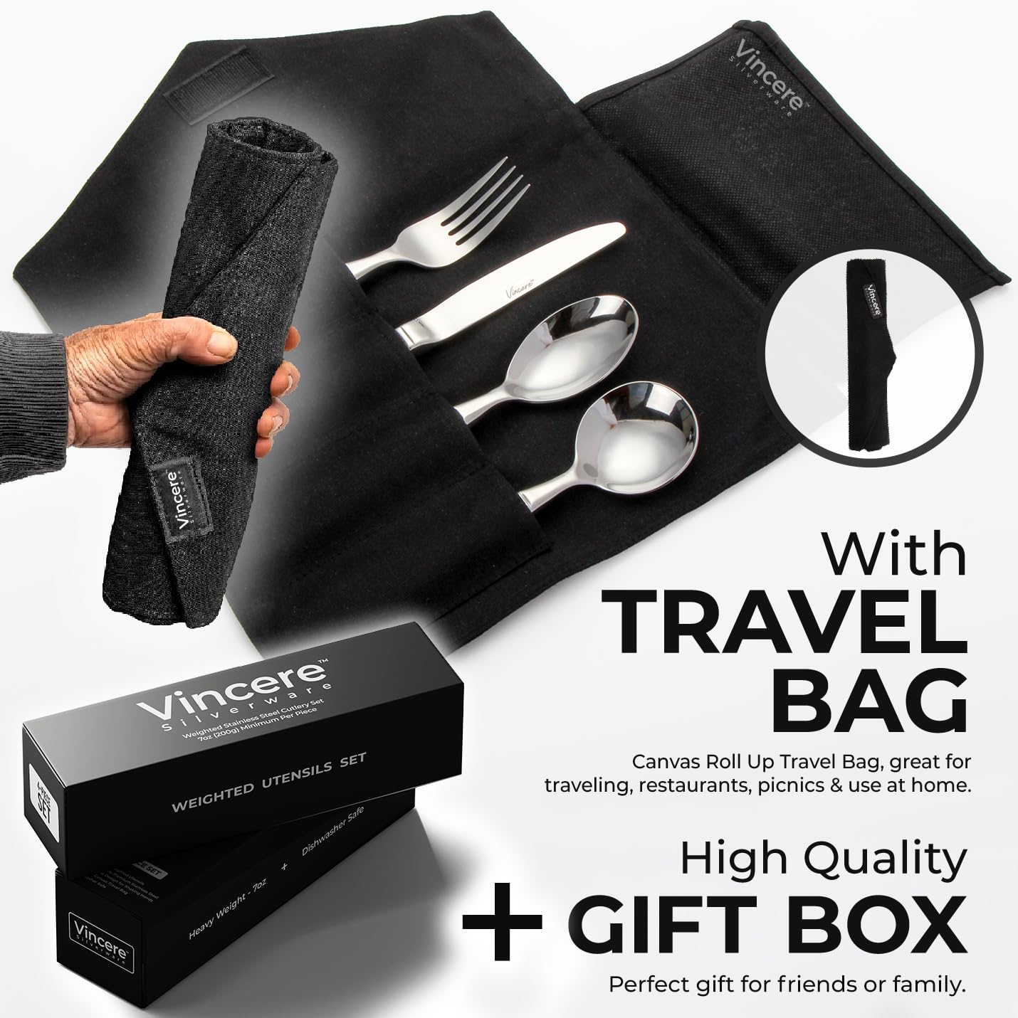 Heavy Weighted Utensils Set for Tremors & Parkinsons – Vincere Silverware